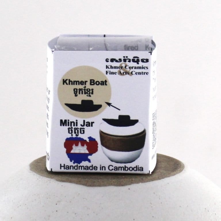 Mini Jar Khmer Boat - Khmer Ceramics and Fine Arts Centre