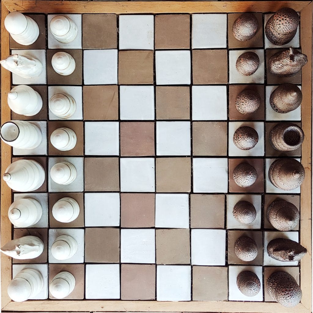 Chess Set No:1 | Black Crawling & Line Art - Khmer Ceramics and Fine ...